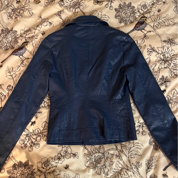 Paris Blues | Jackets & Coats | Vintage Blue Leather Jacket | Poshmark